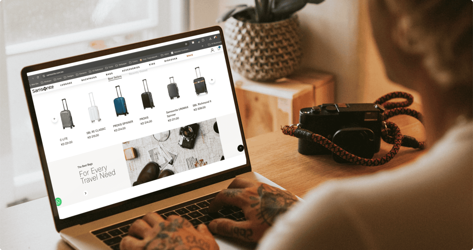 Samsonite Kuwait | WooCommerce Experts | Sweans